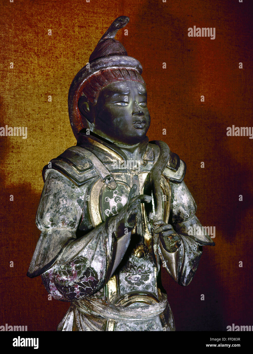 JAPAN: SAKARA STATUE. /nStatue of the guardian Sakara. Painted lacquer ...