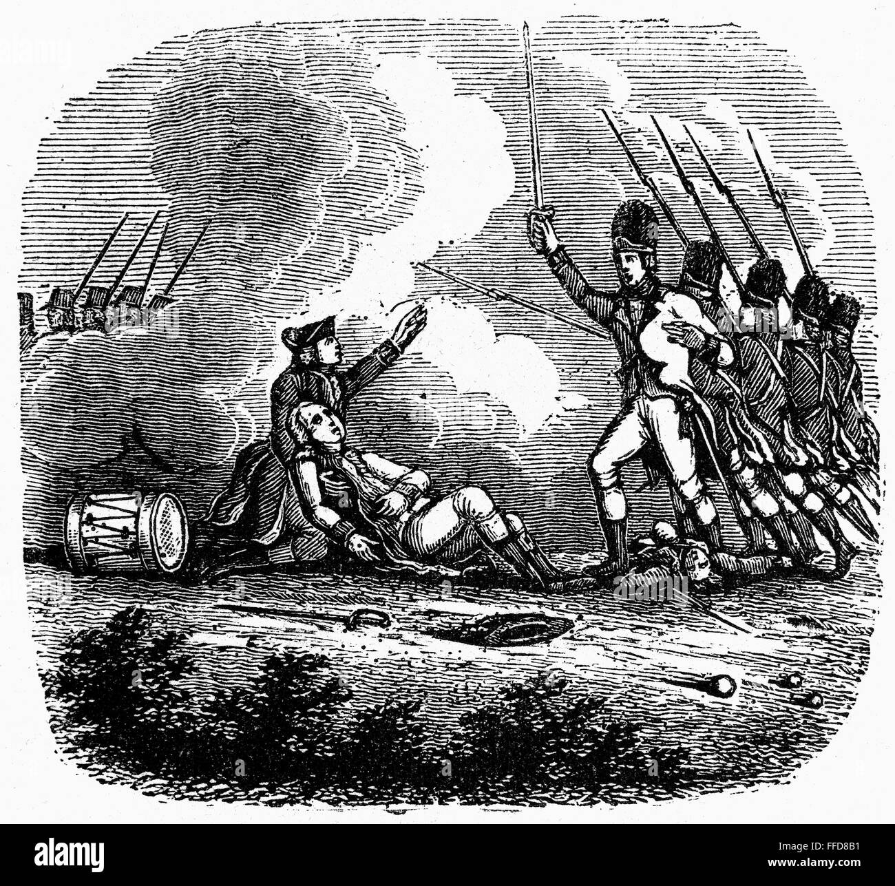 BARON de KALB (1721-1780). /nGerman soldier. Death of Johann von Robaii ...