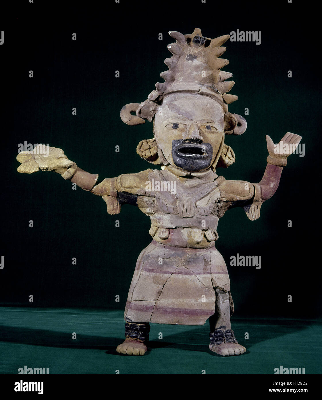 MEXICO: TOTONAC GODDESS. /nCeramic figure of the Totonac goddess ...