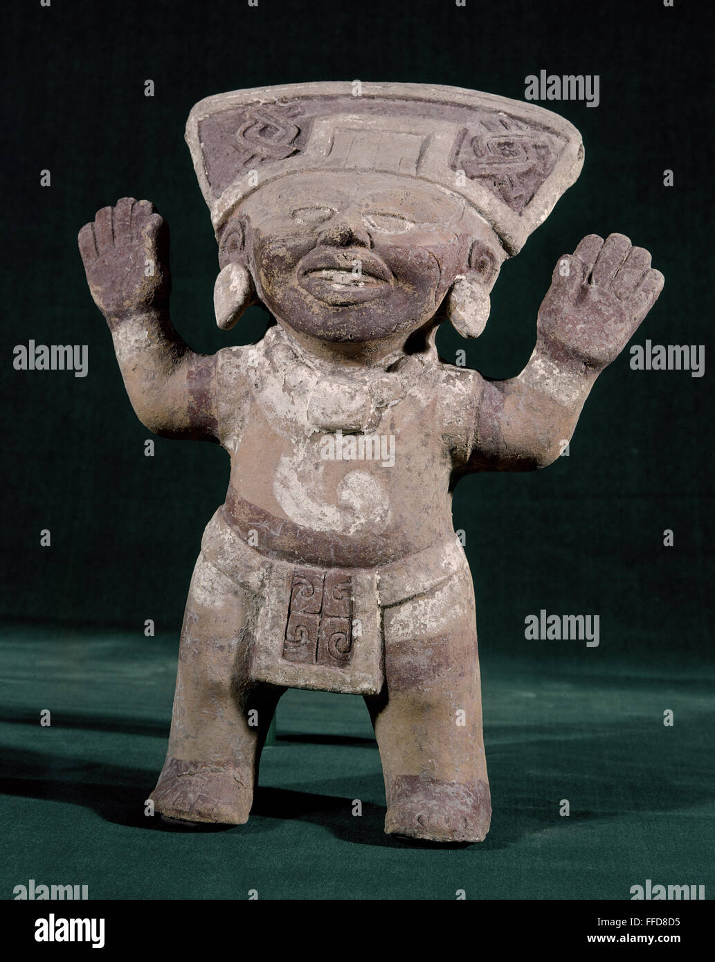 MEXICO: TOTONAC FIGURE. /nSmiling man, with symbols of life and ...