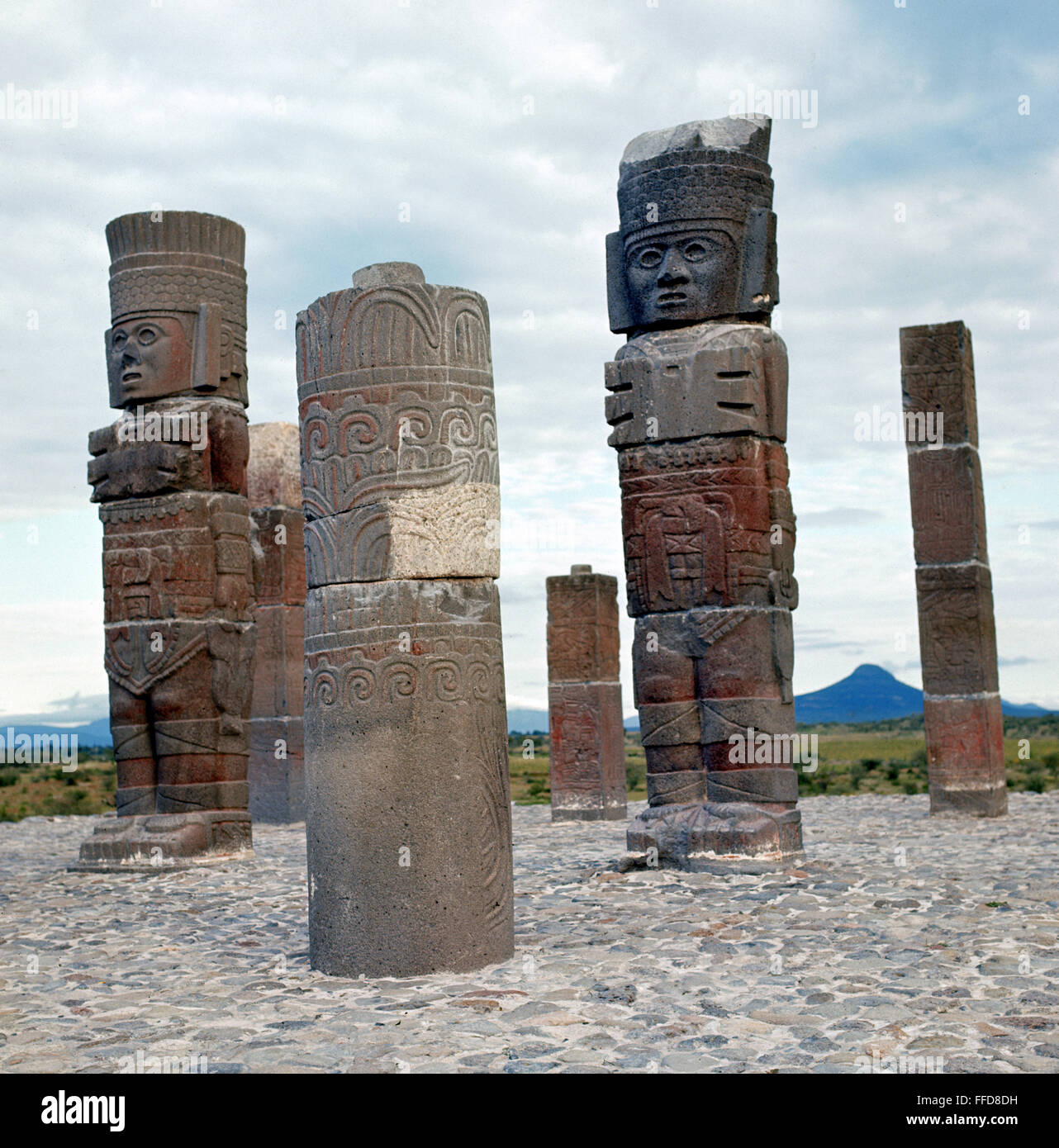 TULA: TOLTEC MONUMENTS. /nGiant warrior monuments decorated with ...