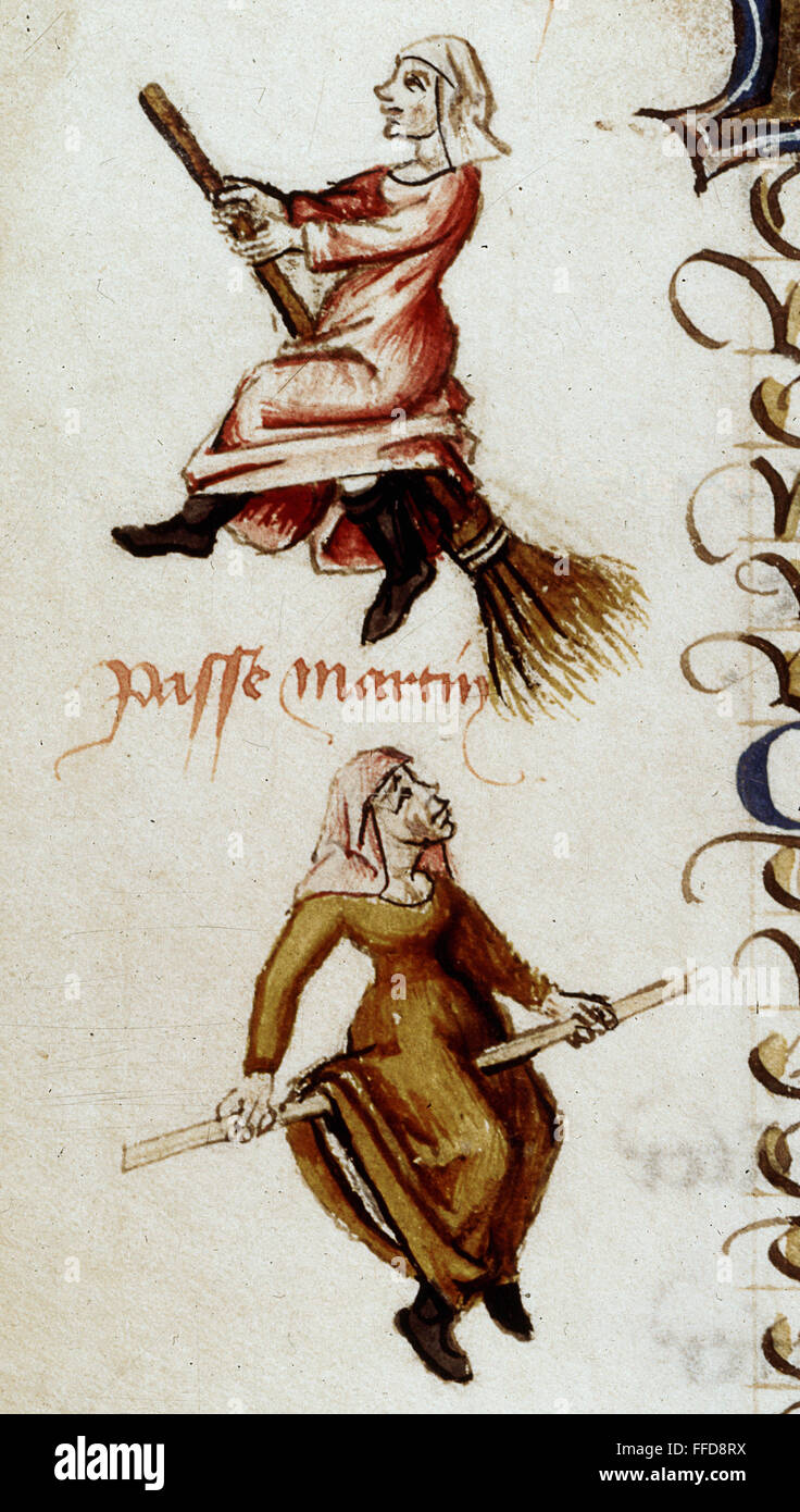 FRANCE: WITCHES, c1451. /nDrawing, French, c1451, in the margins of ...