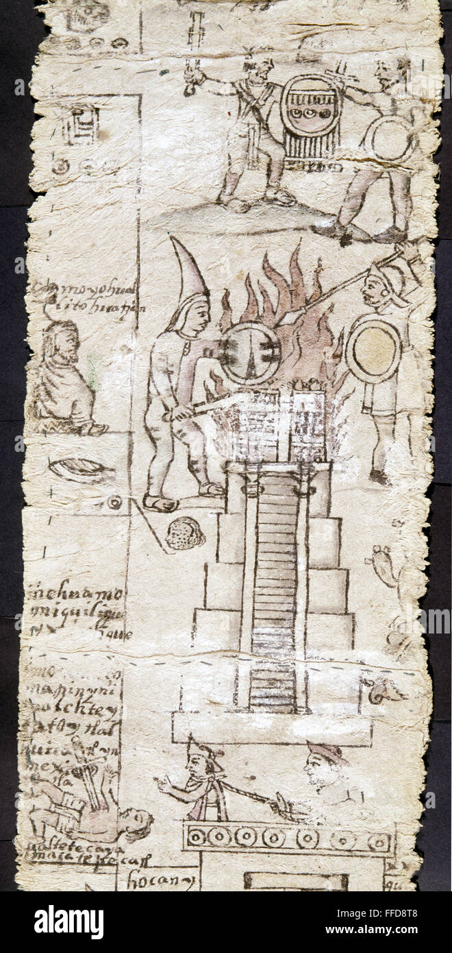 MEXICO: SPANISH CONQUEST. /nAn Aztec warrior and a Spanish conquistador ...