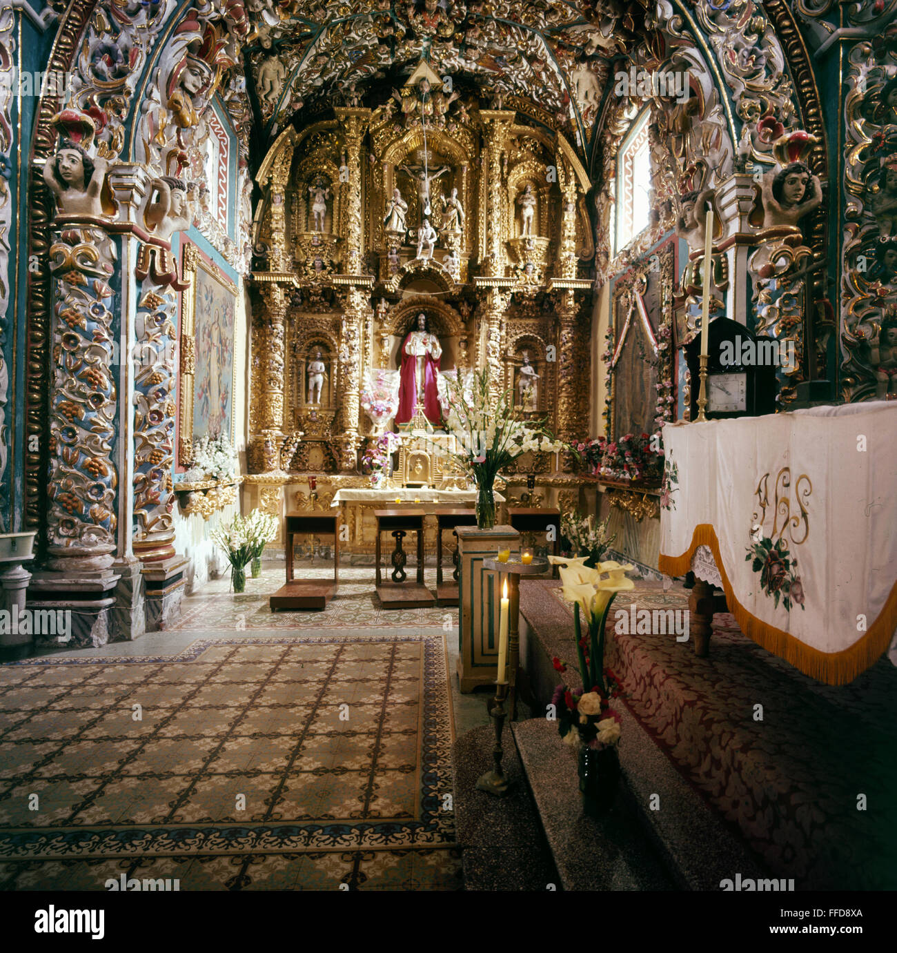MEXICO: TONANTZINTLA. /nInterior of the 18th century church of ...