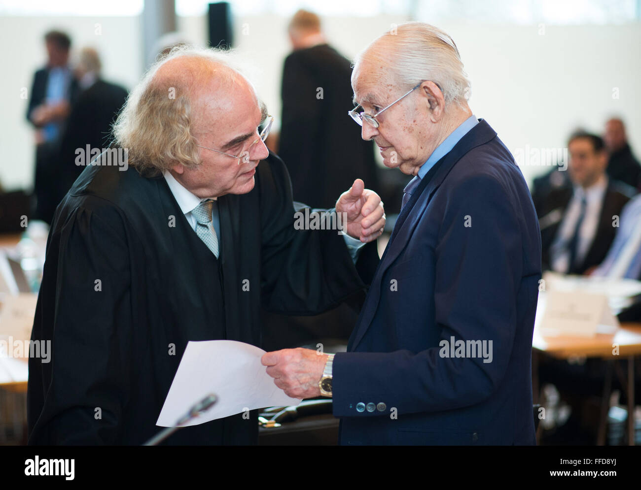 Detmold, Germany. 12th Feb, 2016. Auschwitz survivor and witness in the ...
