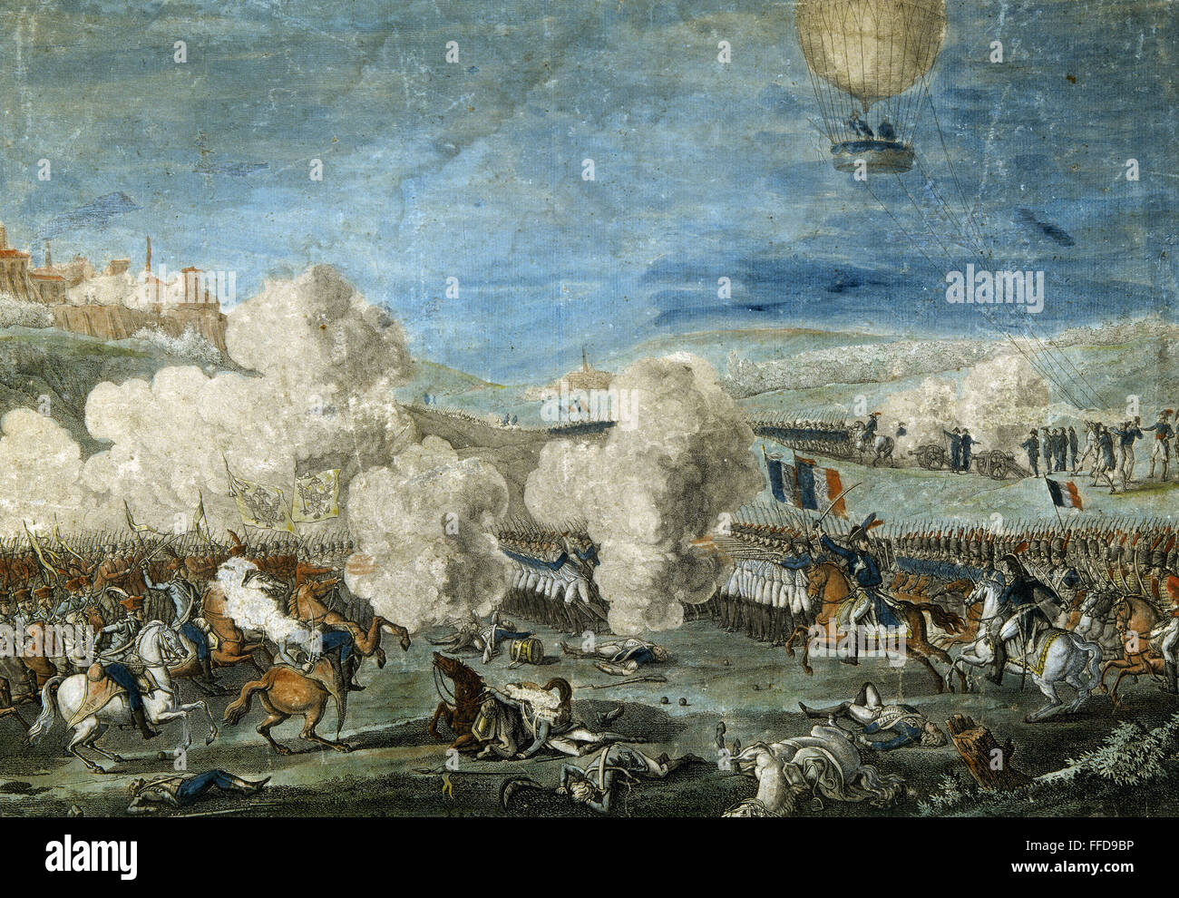 BATTLE OF FLEURUS, 1794. /nFrench forces under Jourdan defeat an ...