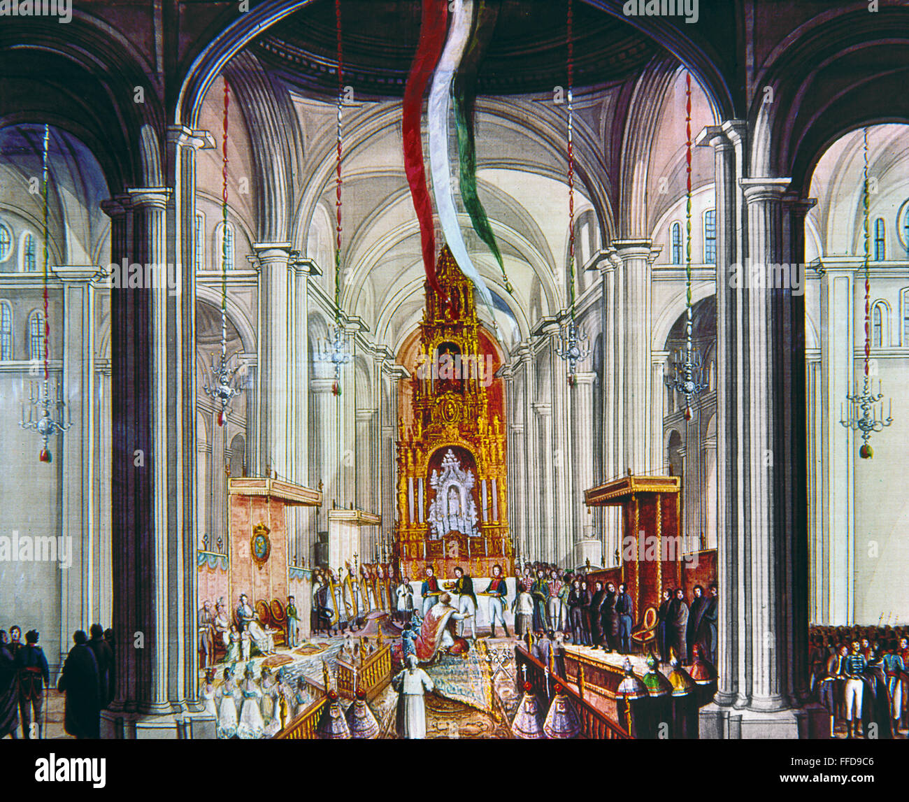 AGUST═N DE ITURBIDE, 1822. /nAgustφn de Iturbide is crowned as Emperor ...