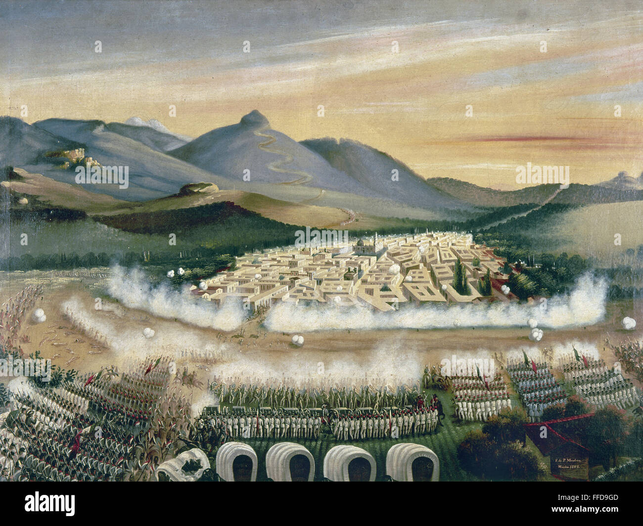 MEXICO: REFORM WAR, 1860. /nThe Battle of Silao, in the state of ...