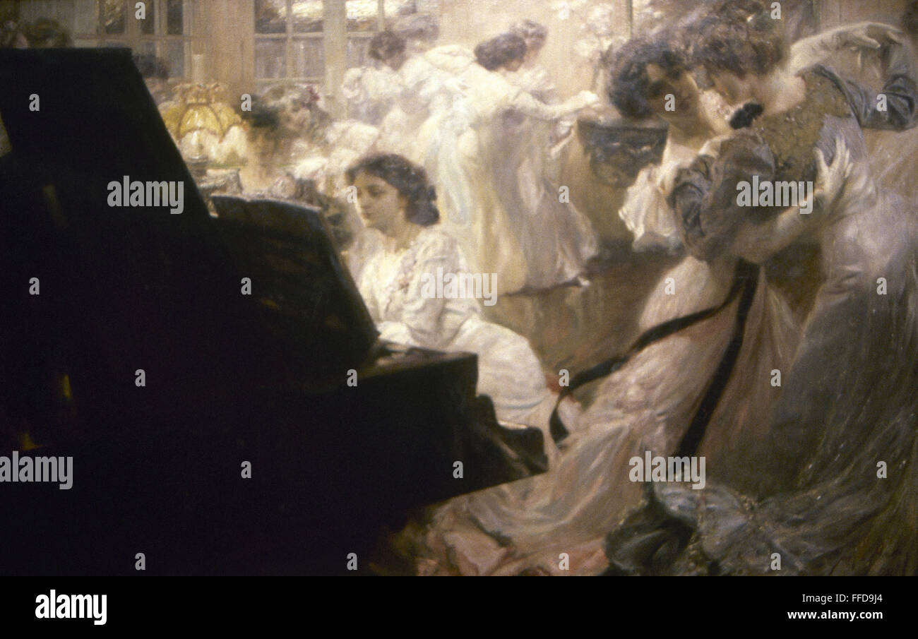 AVY: WHITE BALL, 1903. /n'The White Ball.' Oil on canvas, 1903, by ...