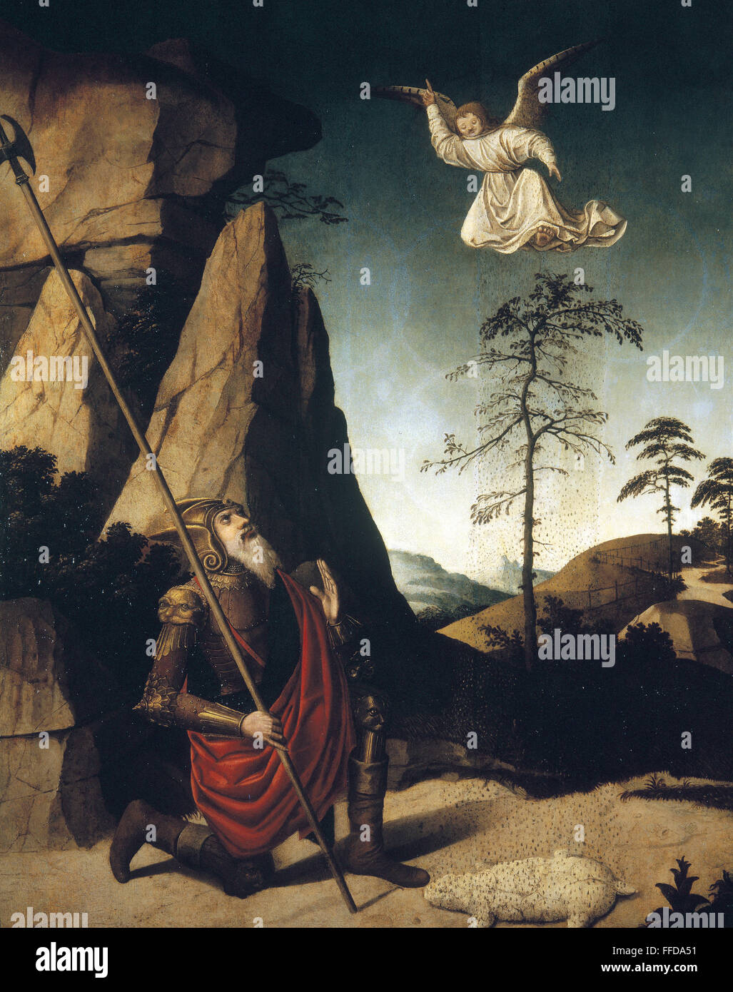 BIBLE: GIDEON'S FLEECE. /nThe Miracle of Gideon's Fleece. Oil painting ...