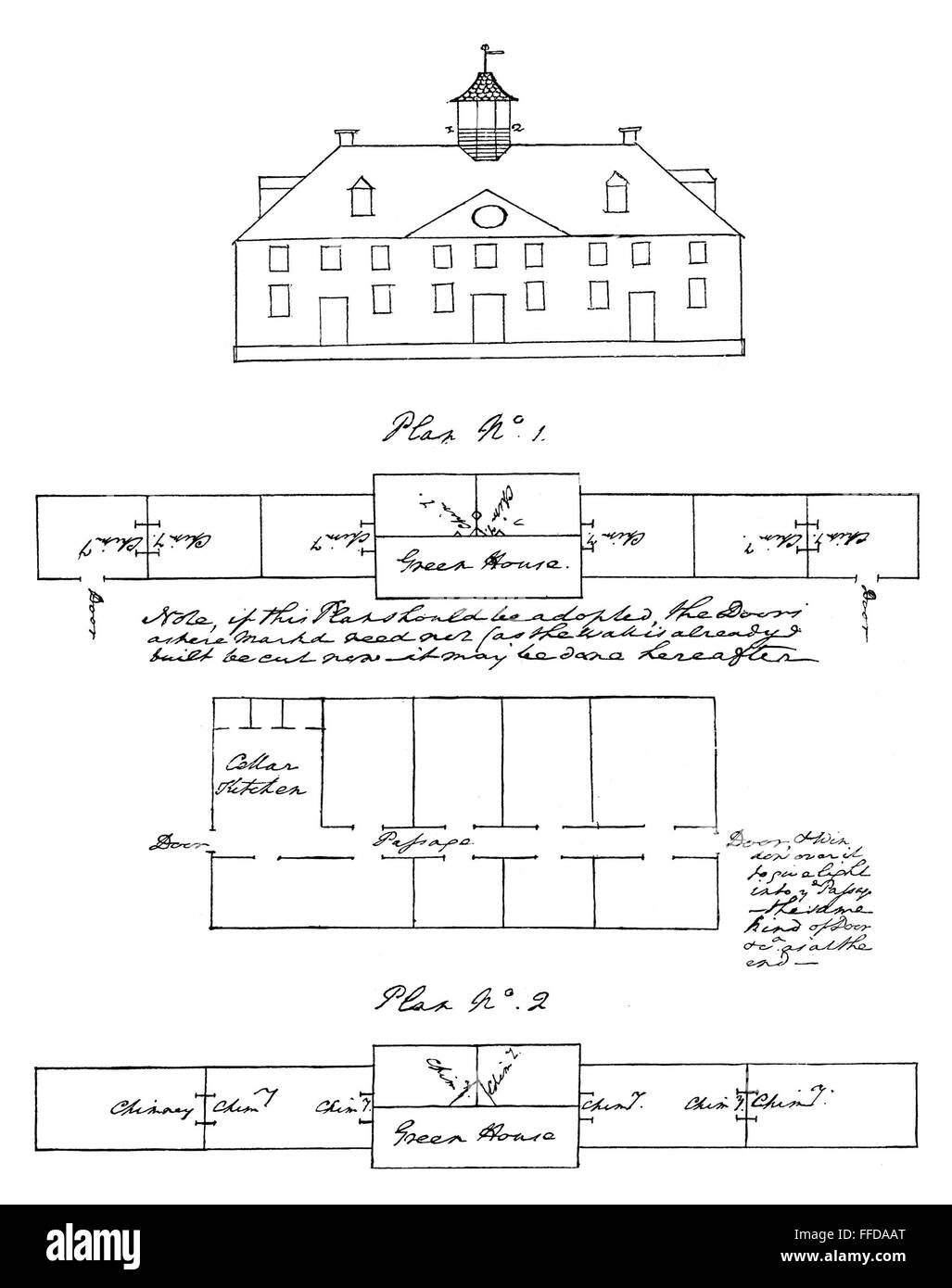 MOUNT VERNON: PLAN. /nOriginal suggestion by George Washington to his ...
