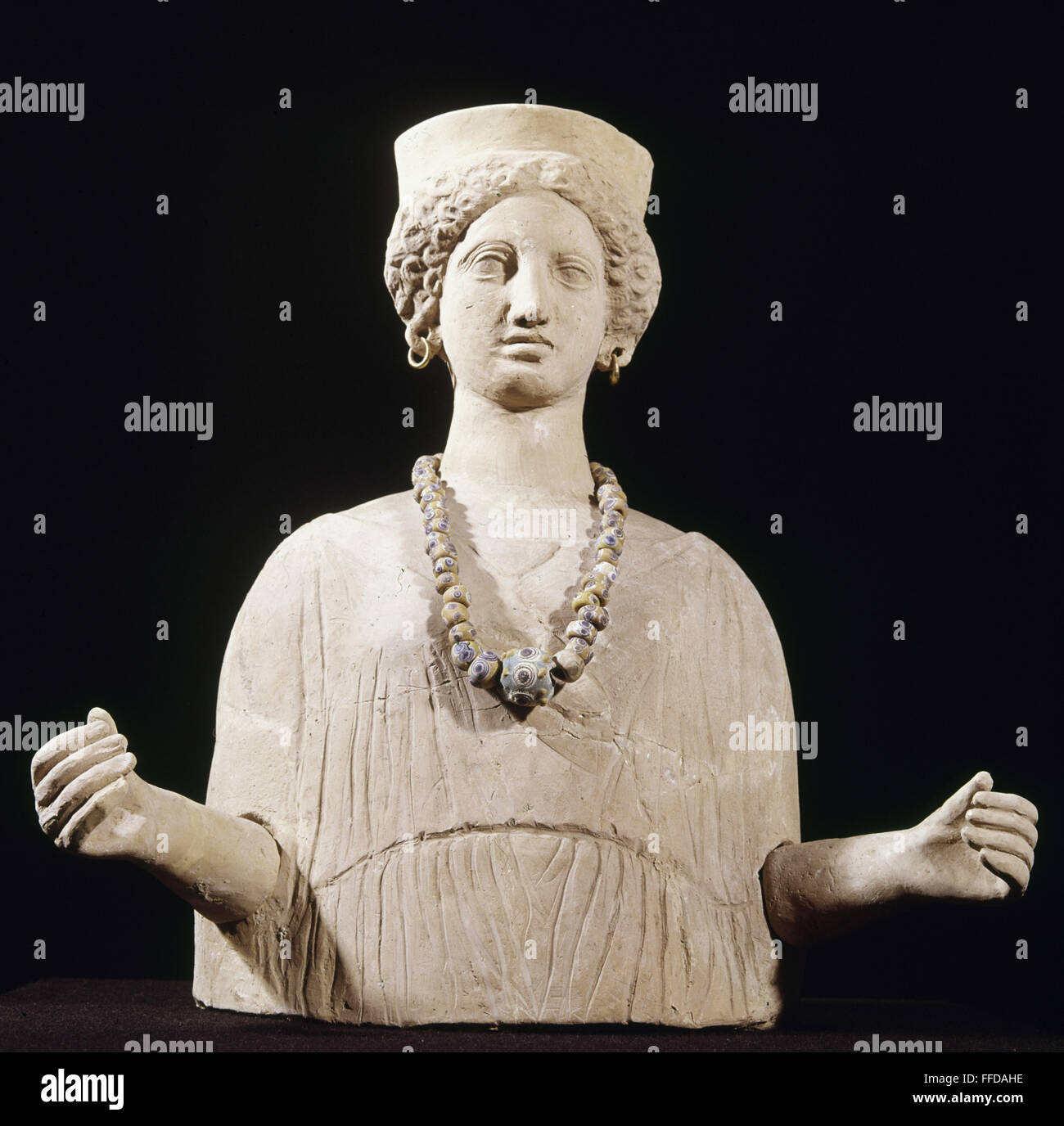 SPAIN: ANCIENT SCULPTURE. /nCarthaginian terracotta sculpture of a ...