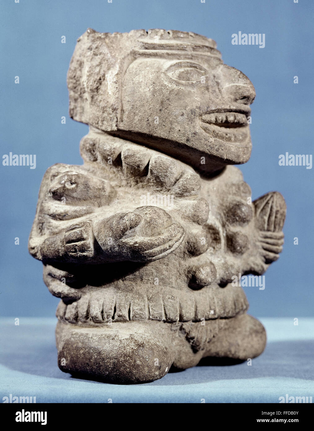 MEXICO: MIXTEC IDOL. /nMixtec stone figure, from Oaxaca, Mexico, c700 ...