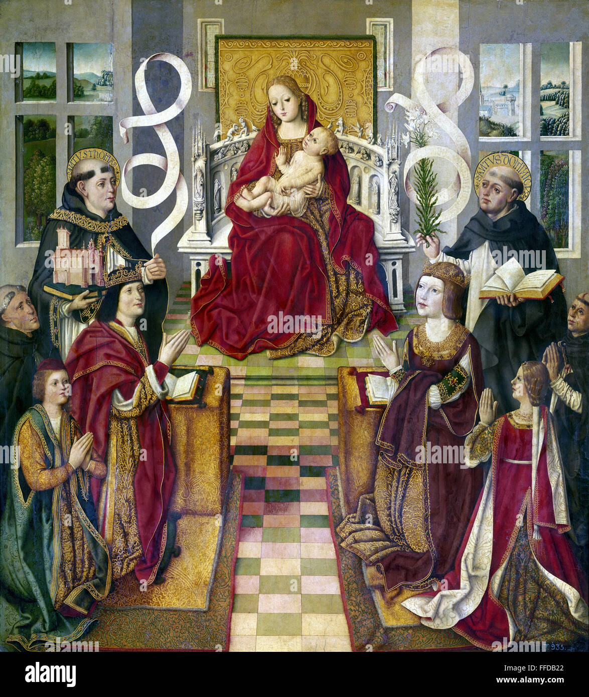 SPAIN: KING & QUEEN, 1490. /nThe Madonna of the Catholic Kings. At left ...