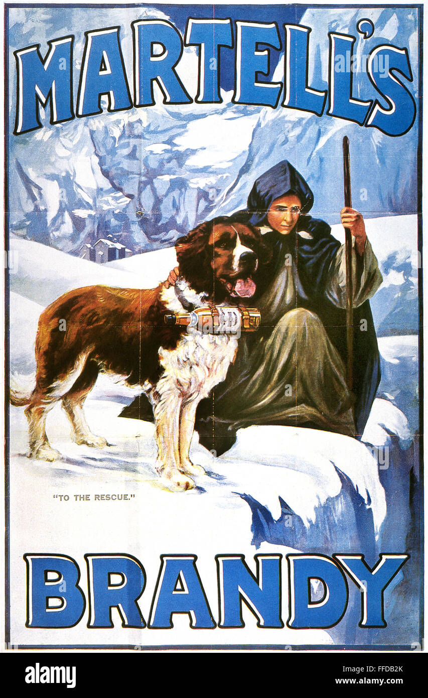 BRANDY ADVERTISEMENT, 1910. /n'To the Rescue.' English magazine ...