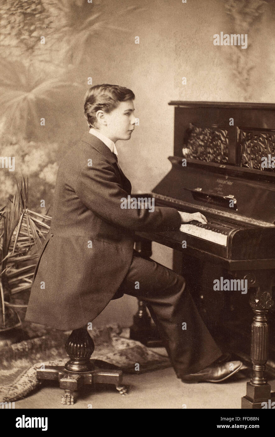 JOSEF HOFMANN (1876-1957). /nPolish pianist. Photographed in 1898 Stock ...