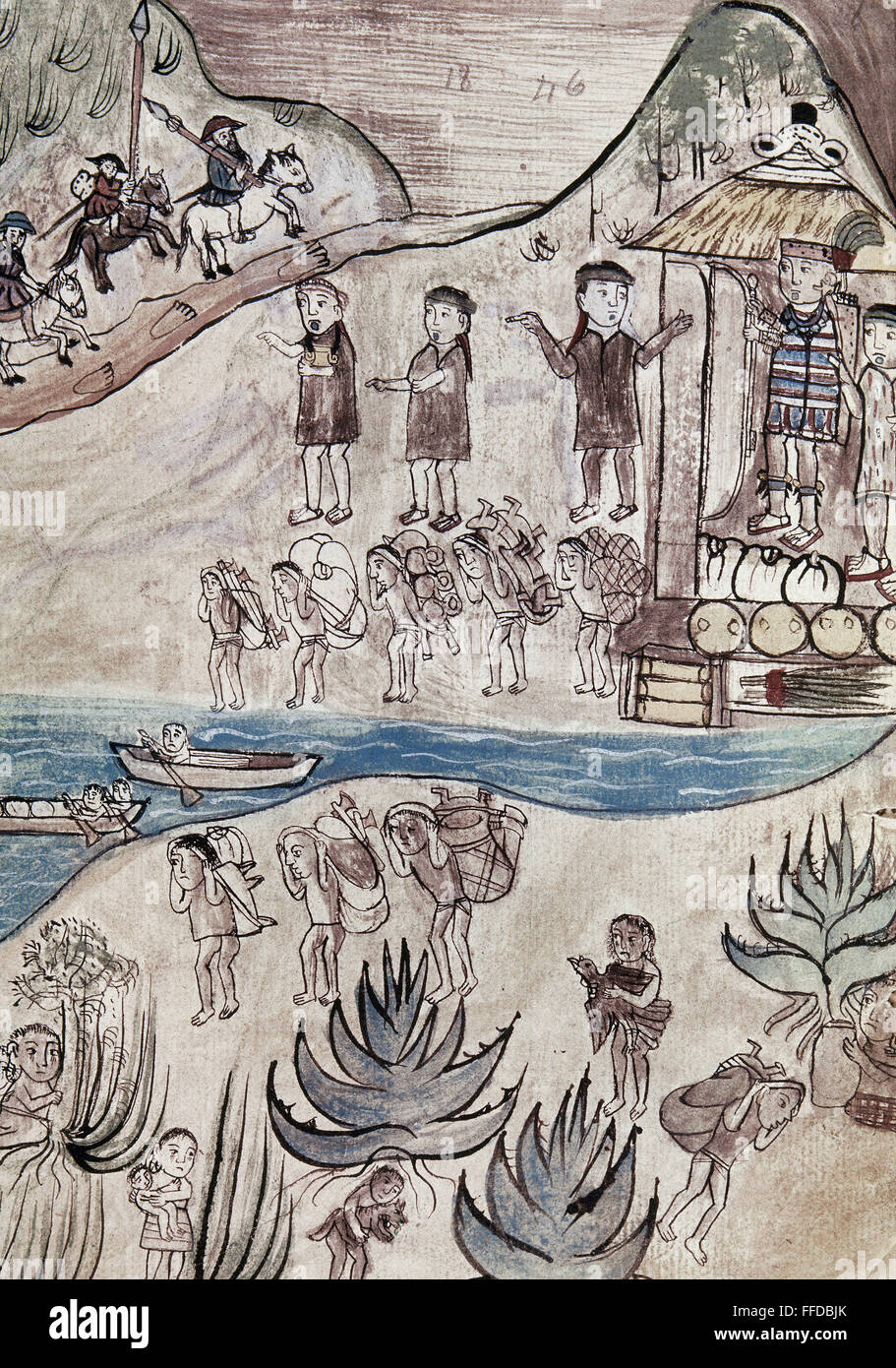 MEXICO: INDIANS, c1500. /nP'urhepecha (Tarascan) Indians of Michoacan ...