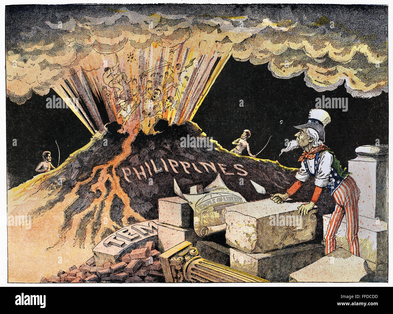 CARTOON: PHILIPPINES, 1899. /n'A discouraging undertaking.' American ...