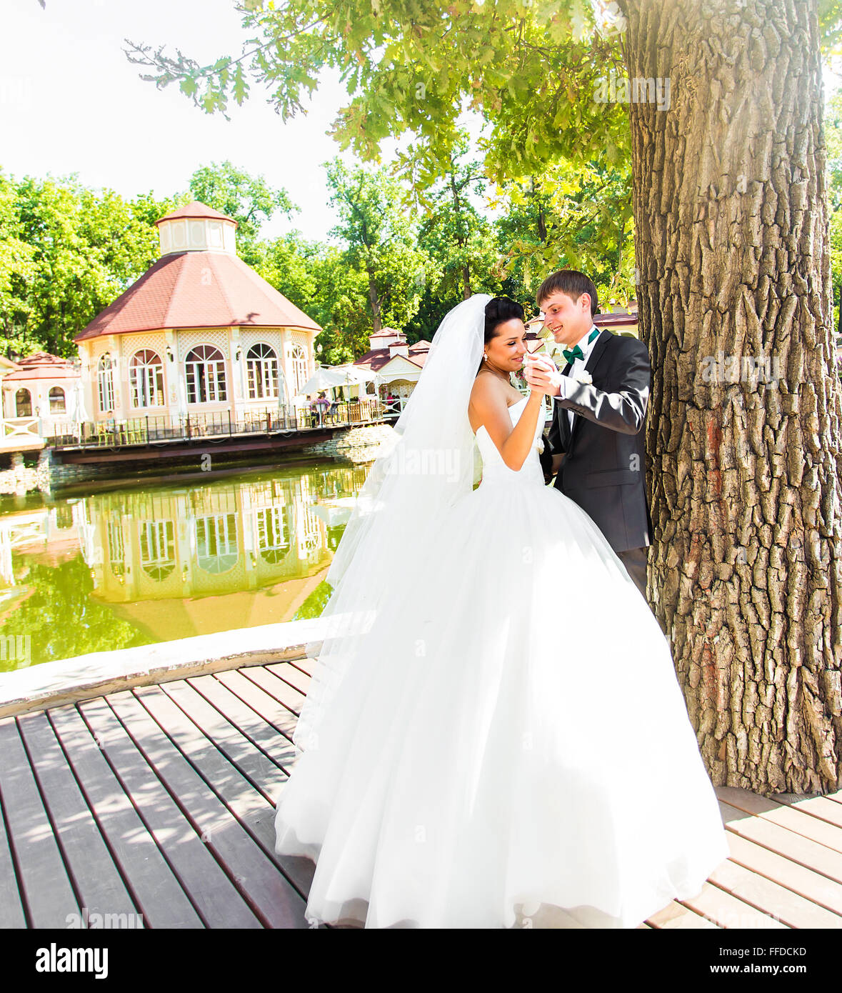wedding dance of bride and groom Stock Photo - Alamy