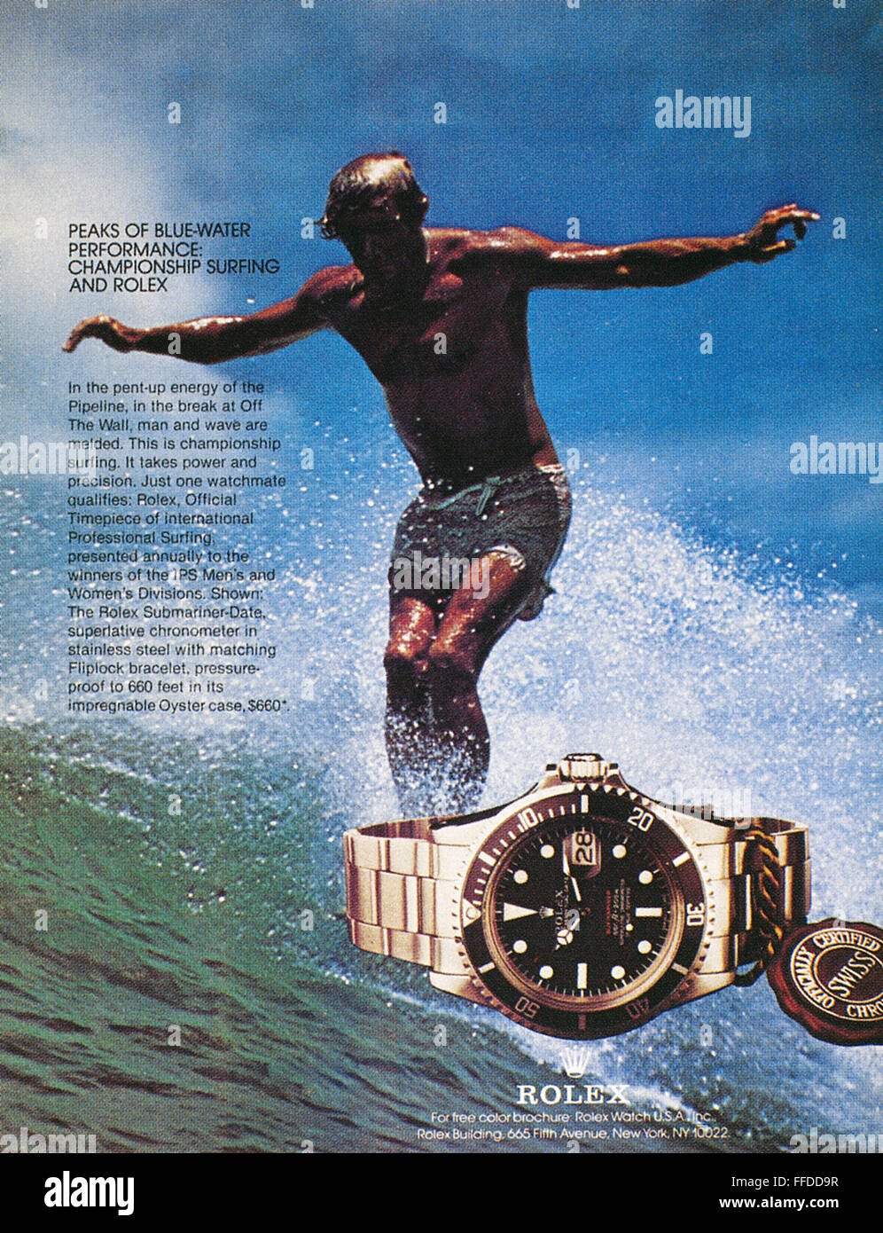 ROLEX WATCH AD, 1978. /nAmerican magazine advertisement, 1978, for ...