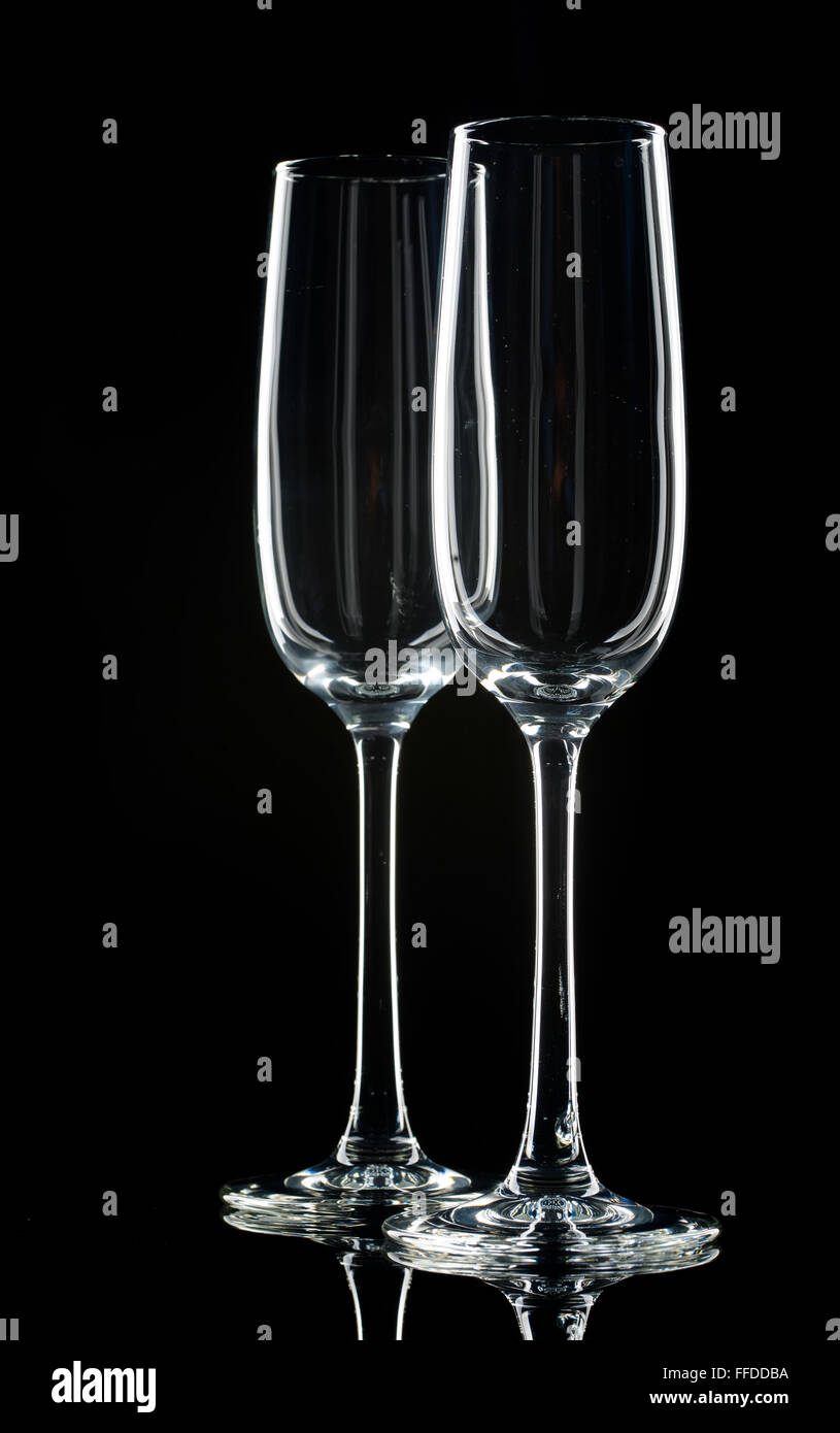 empty champagne glasses Stock Photo - Alamy
