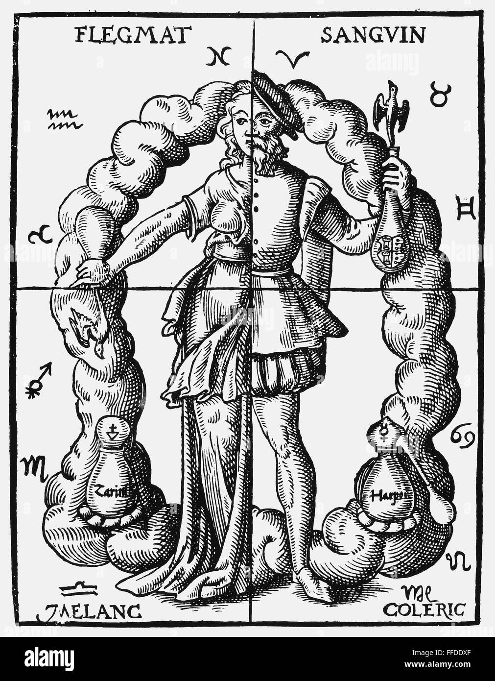 FOUR HUMORS. /nAn alchemical representation of the four humors in ...