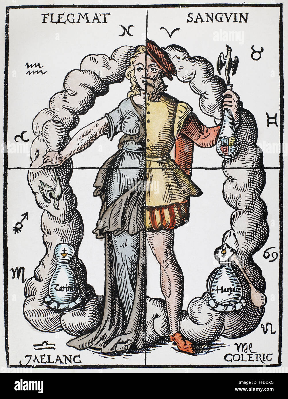 FOUR HUMORS. /nAn alchemical representation of the four humors in ...