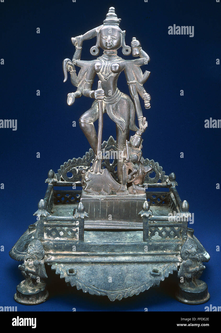 HINDUISM: DURGA & MAHISA. /nDurga, the warrior form of the goddess Devi ...