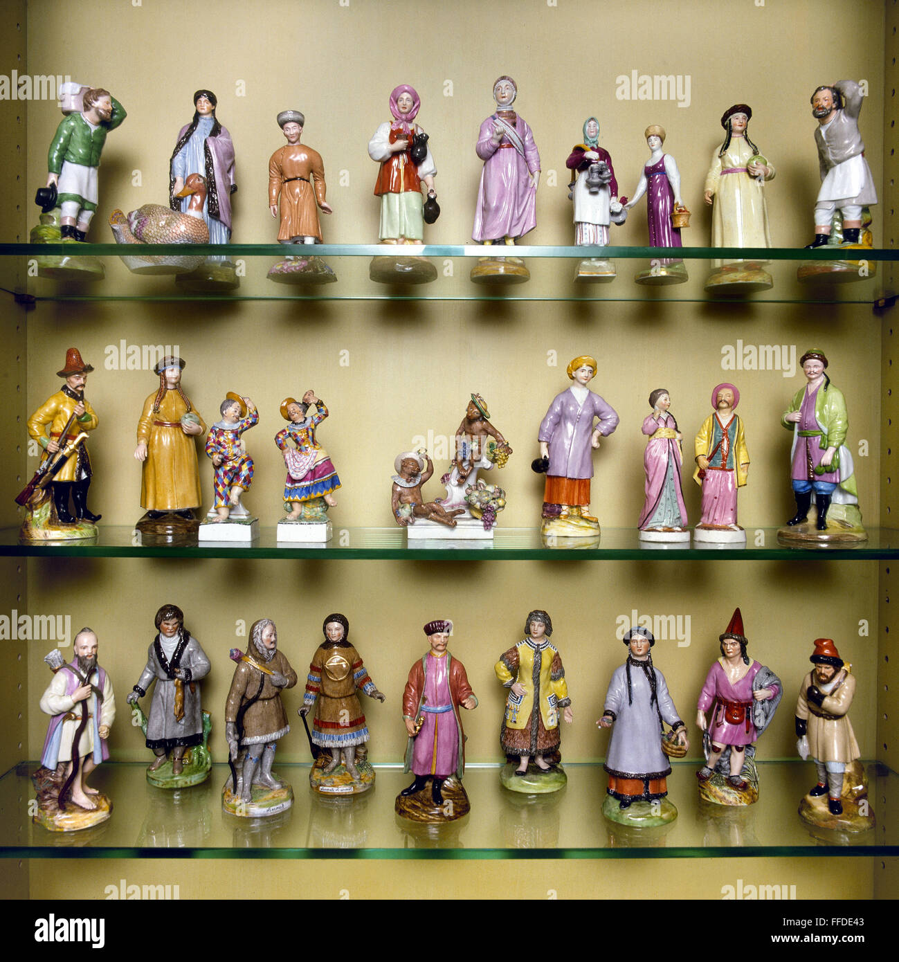 RUSSIA: PORCELAIN FIGURES. /nRussian porcelain figurines, c1780-90 ...