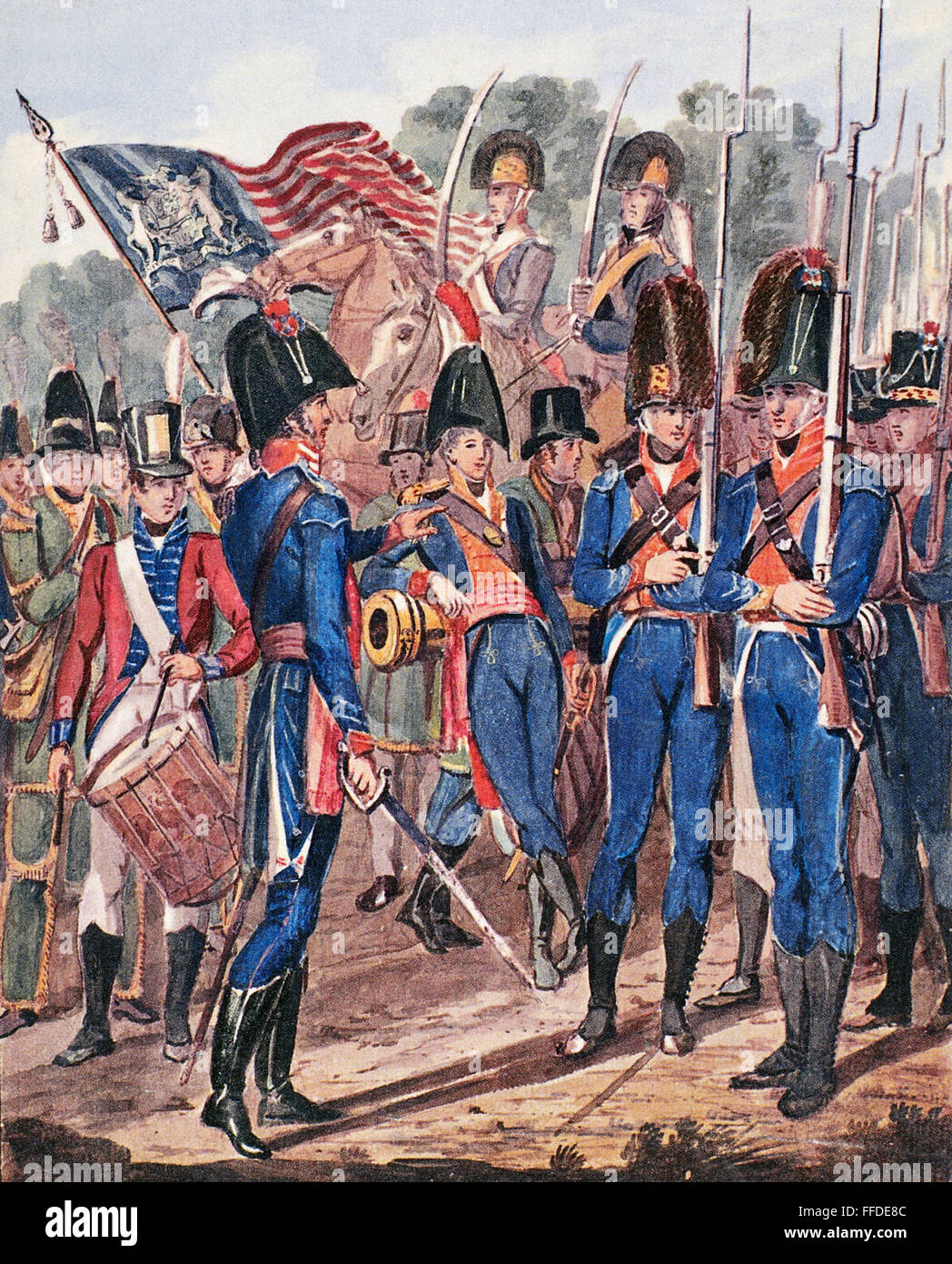 WAR OF 1812: U.S. TROOPS. /nAmerican volunteers in the War of 1812 ...