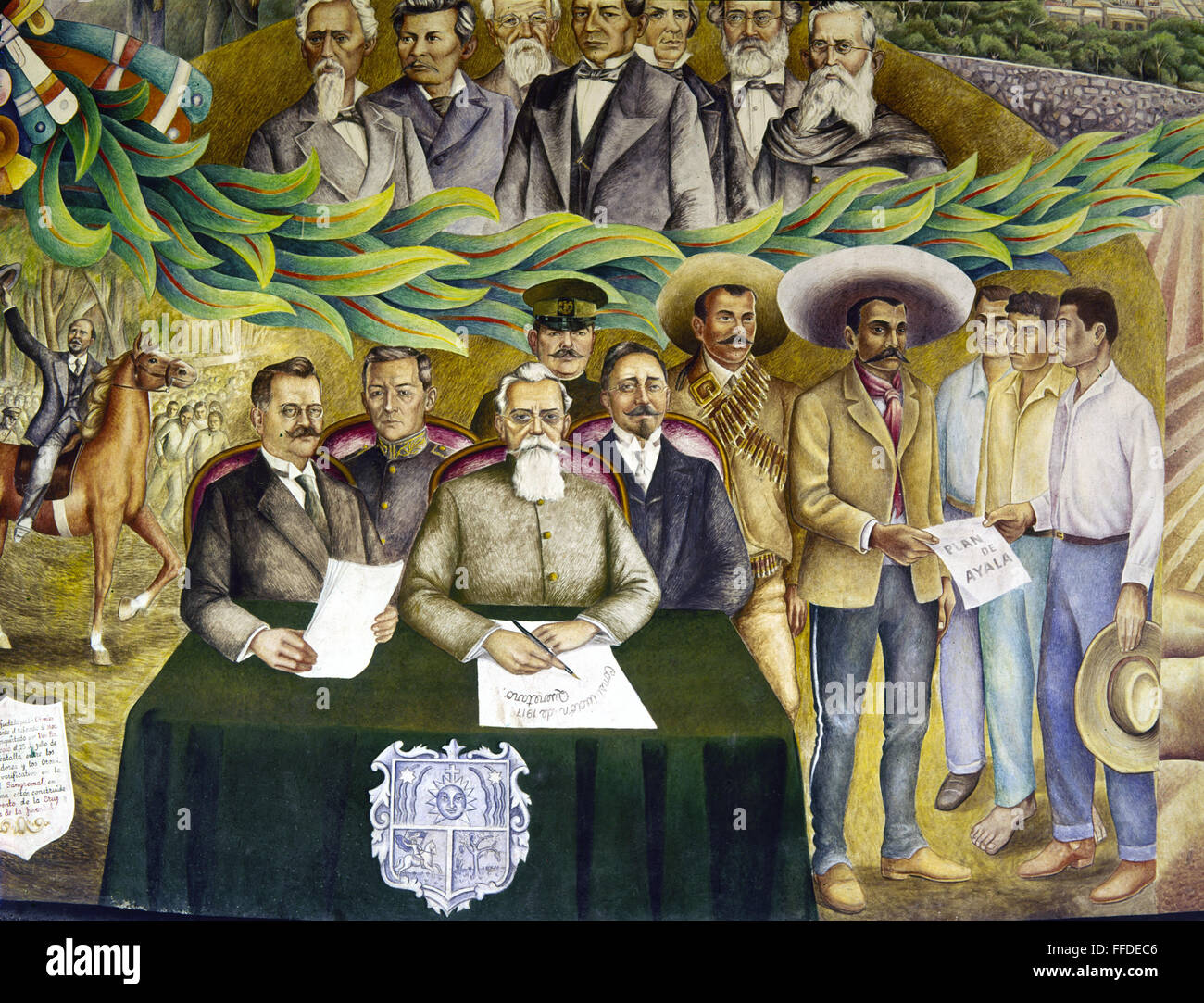 RIVERA: CONSTITUTION. /nDetail of a mural by Diego Rivera showing ...