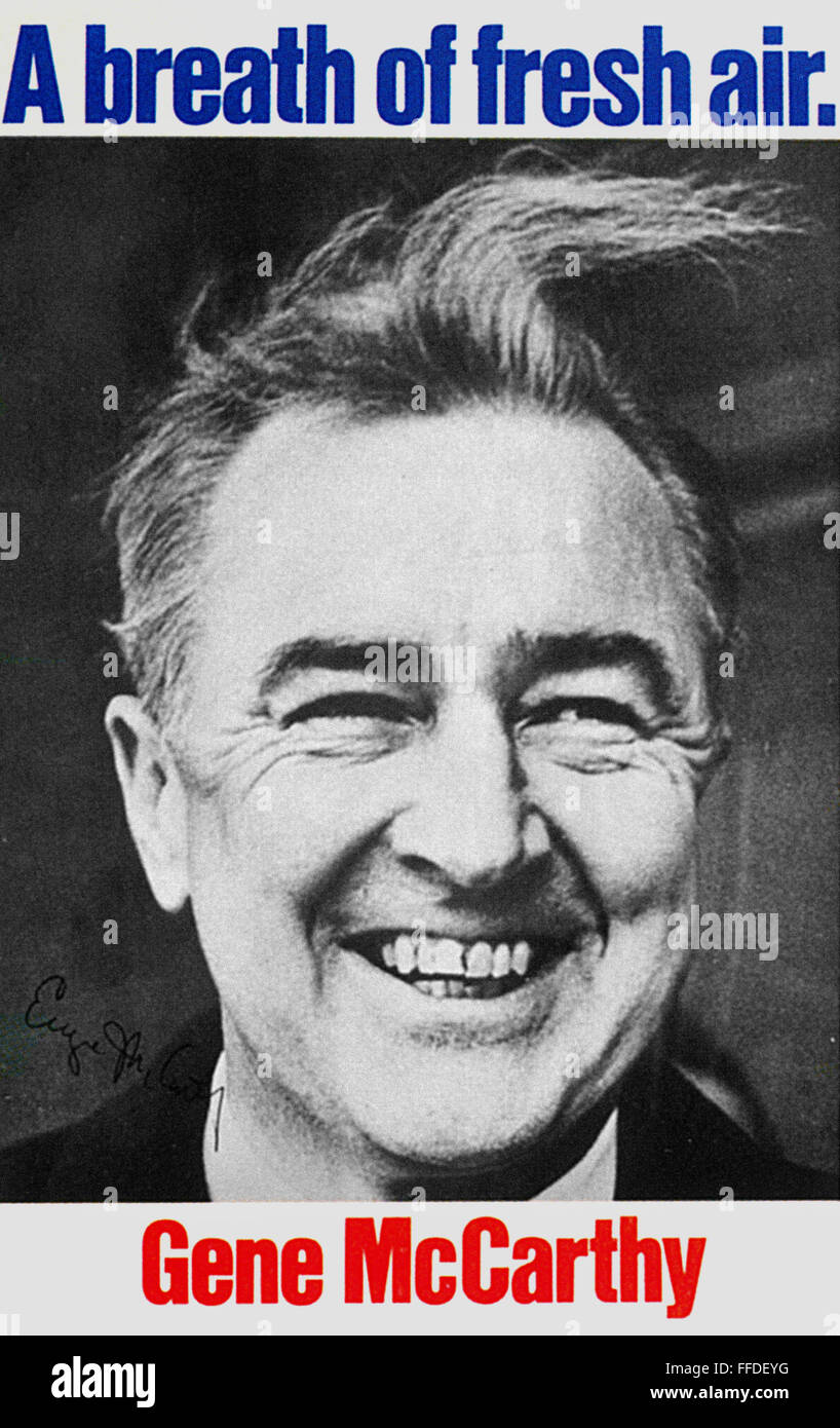 McCARTHY CAMPAIGN, 1968. /nCampaign poster, 1968, supporting the ...