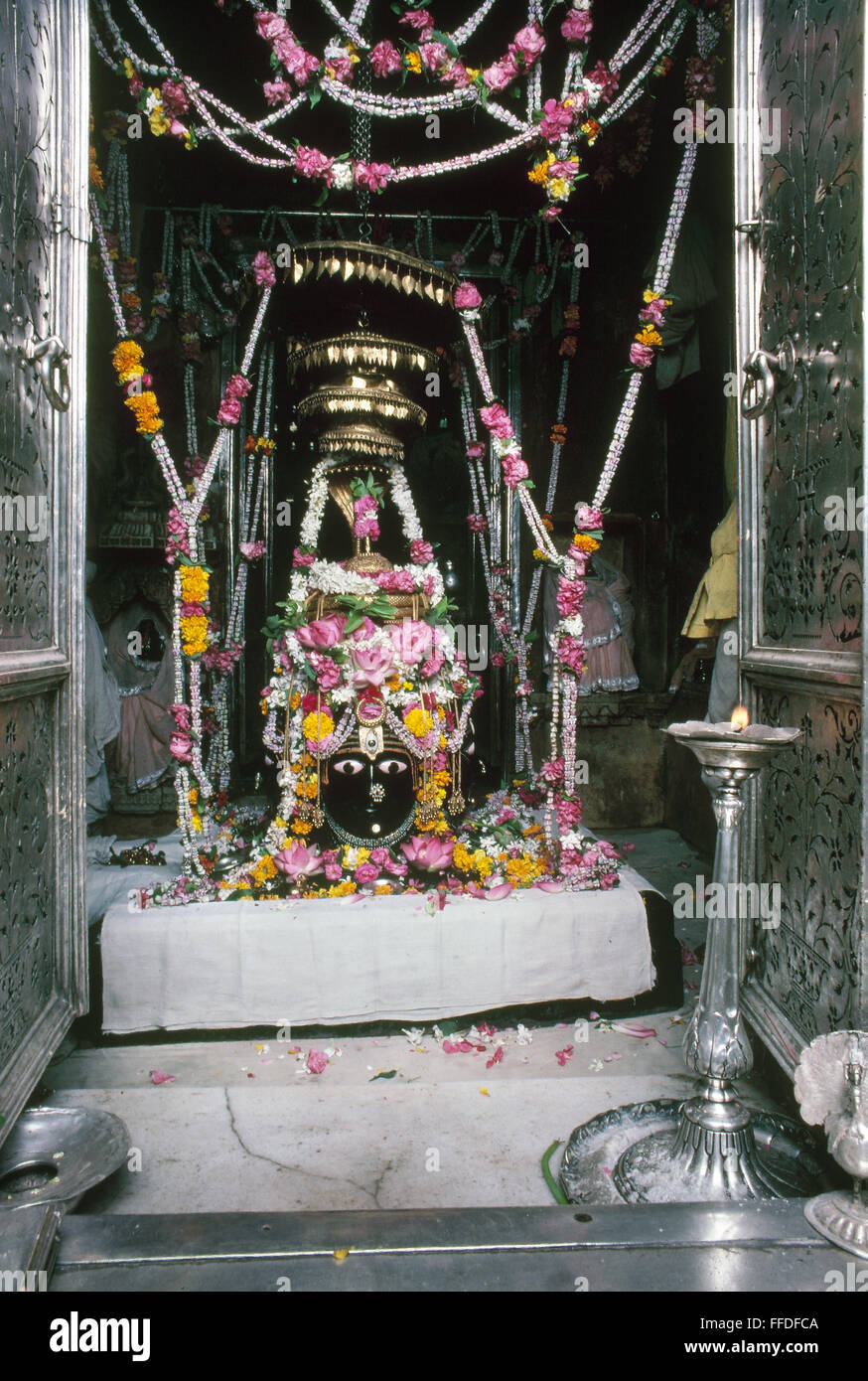 HINDUISM: SHIVA. /nStatue of the Hindu god, Shiva, fully adorned for a ...