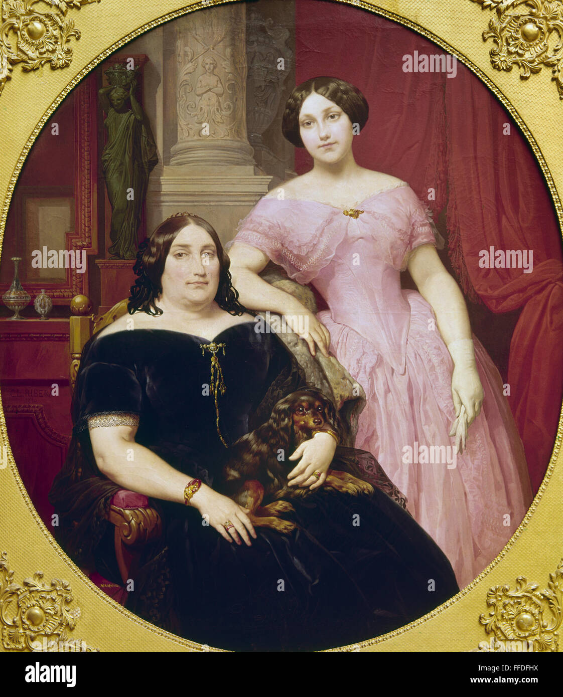 RIBERA: PORTRAIT, c1880. /nPortrait of a woman and her daughter. Oil on ...