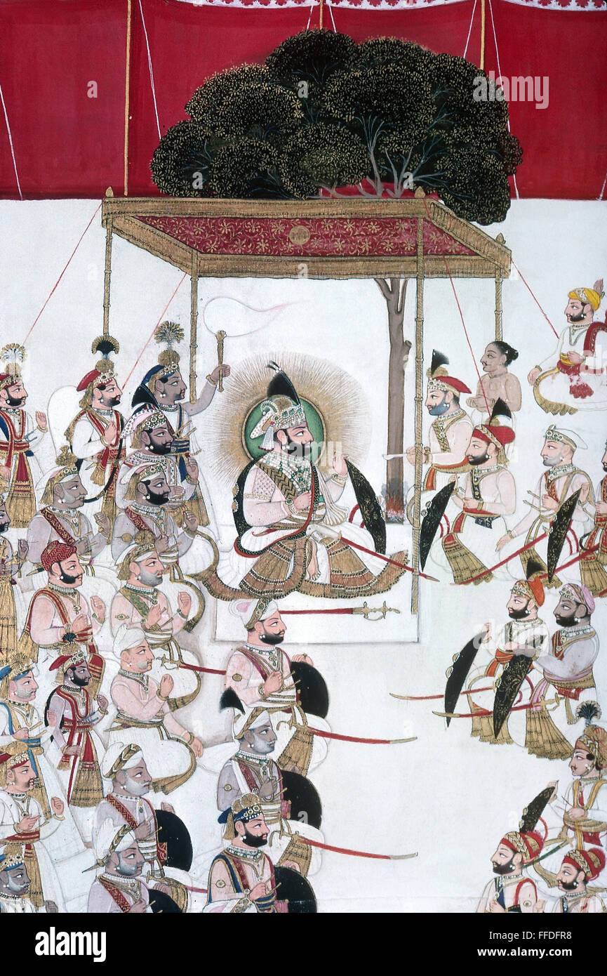 INDIA: MILITARY FESTIVAL. /nGathering of princes and warriors at a ...