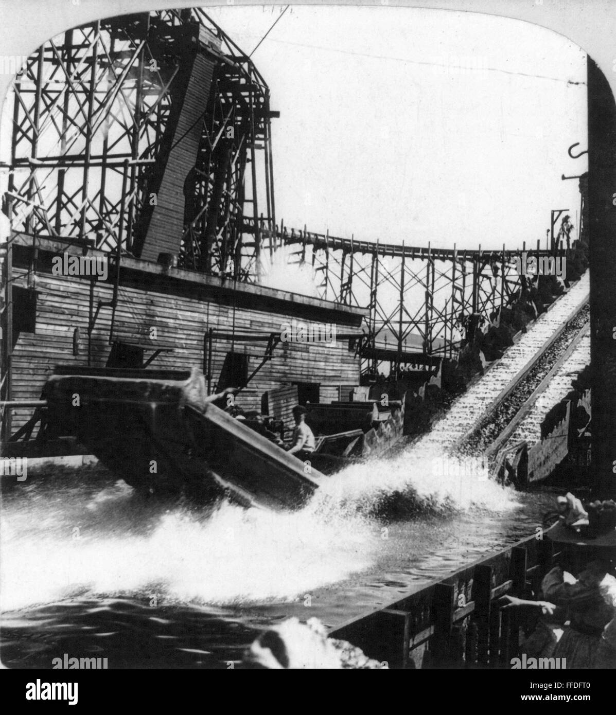 STEEPLECHASE PARK, c1901. /n'Shooting the rapids' ride at Steeplechase ...
