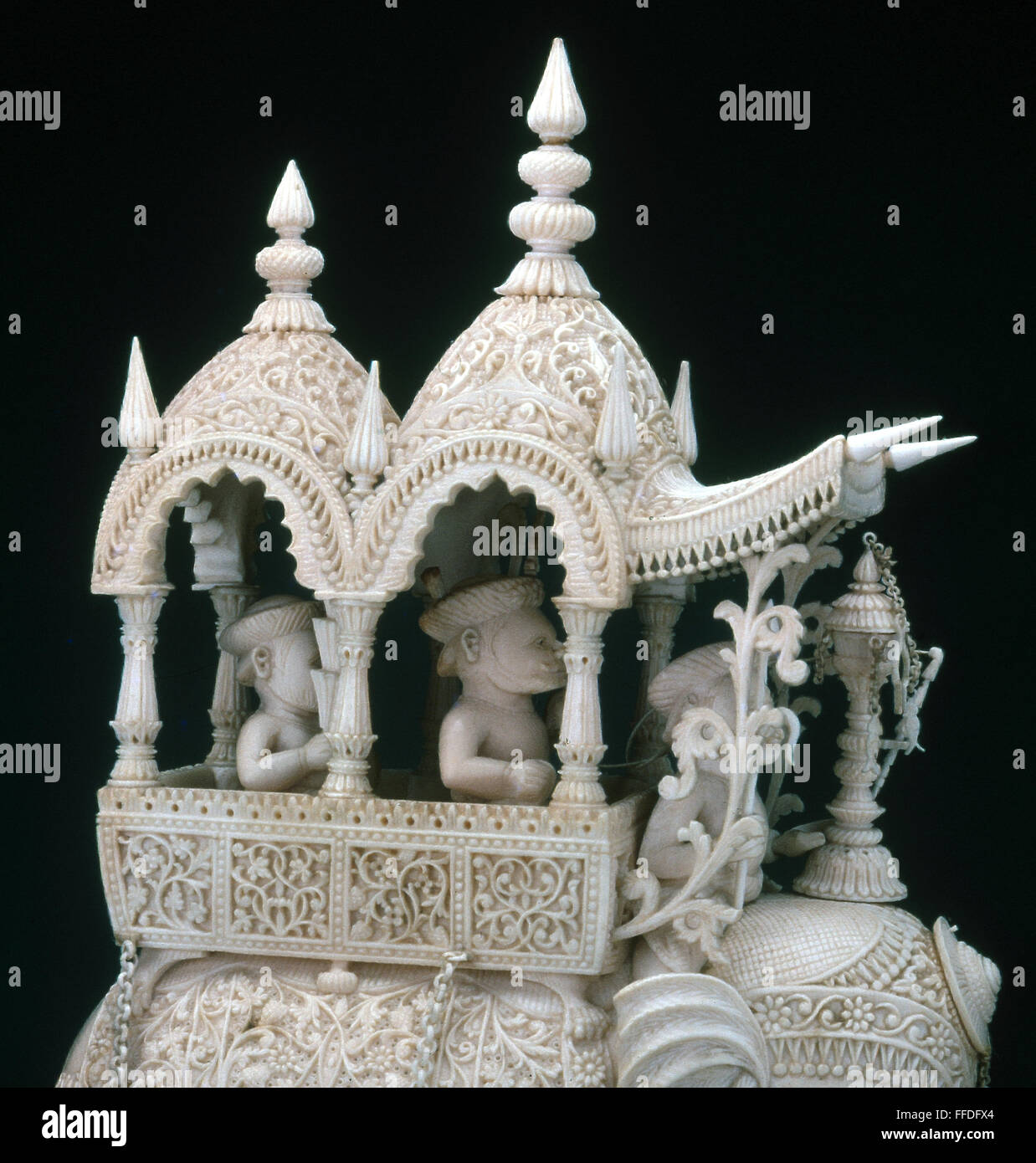 INDIA: ROYAL ELEPHANT. /nCarved ivory figure of a royal elephant ...