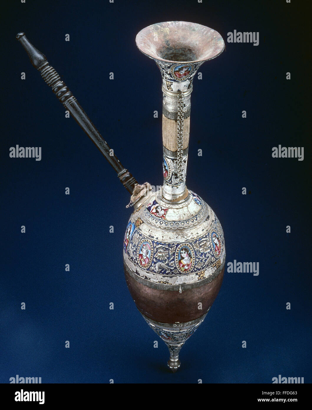 INDIAN WATER PIPE. /nPainted metal water pipe from India Stock Photo ...