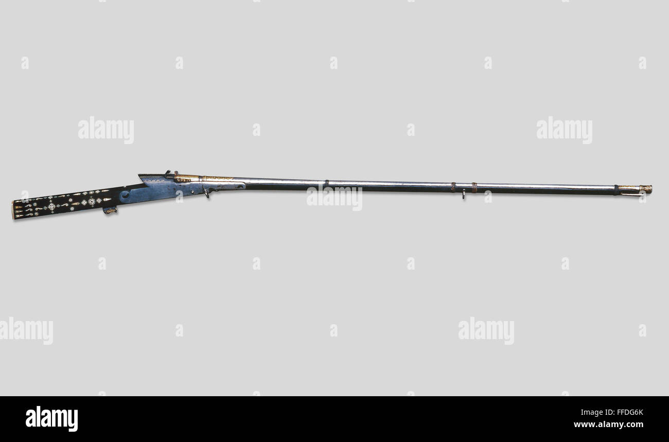 INDIAN MUSKET. /nFrom the royal armory at Jaipur, India Stock Photo - Alamy