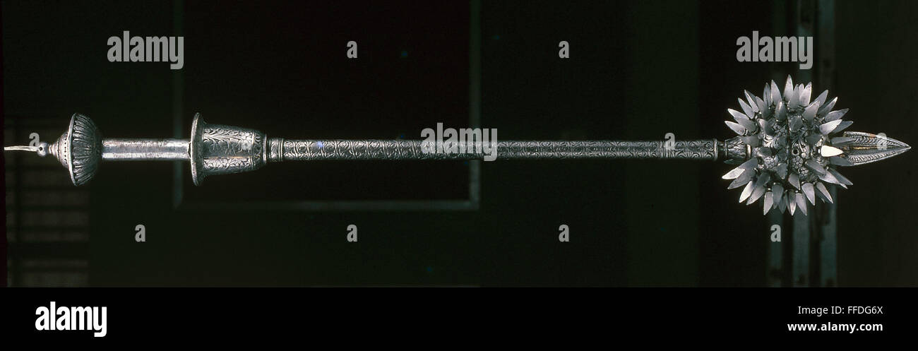 INDIAN MACE. /nTraditional Indian mace with a spear head at the end ...