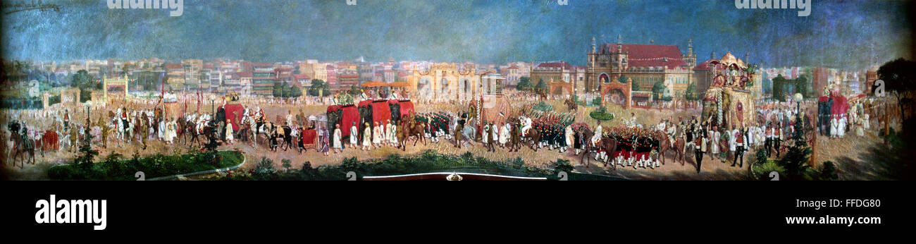 INDIA: PROCESSION. /nCeremonial procession of a maharaja of India Stock ...