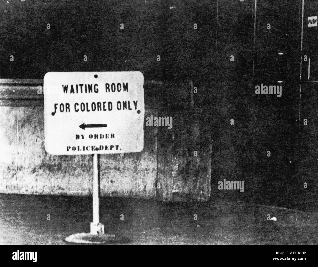 SEGREGATION: WAITING ROOM. /n'Waiting room for colored only ...