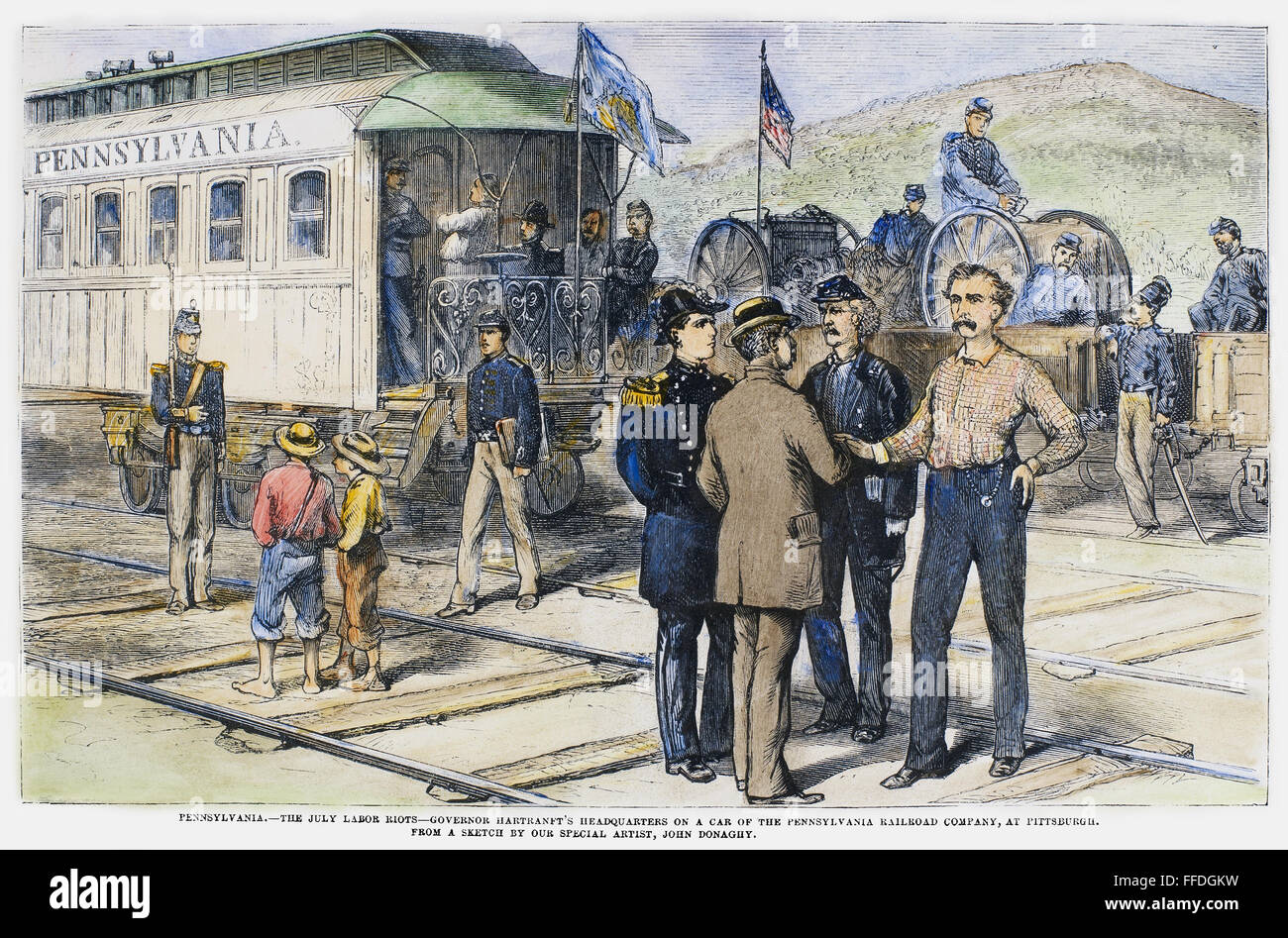 GREAT RAILROAD STRIKE, 1877. /nPennsylvania Governor John F. Hartranft ...