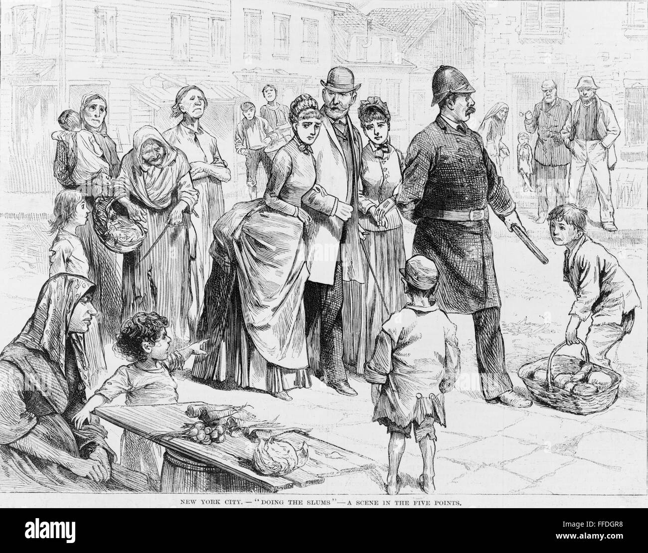 NEW YORK: FIVE POINTS, 1885. /n'New York City - "Doing the Slums" - A ...