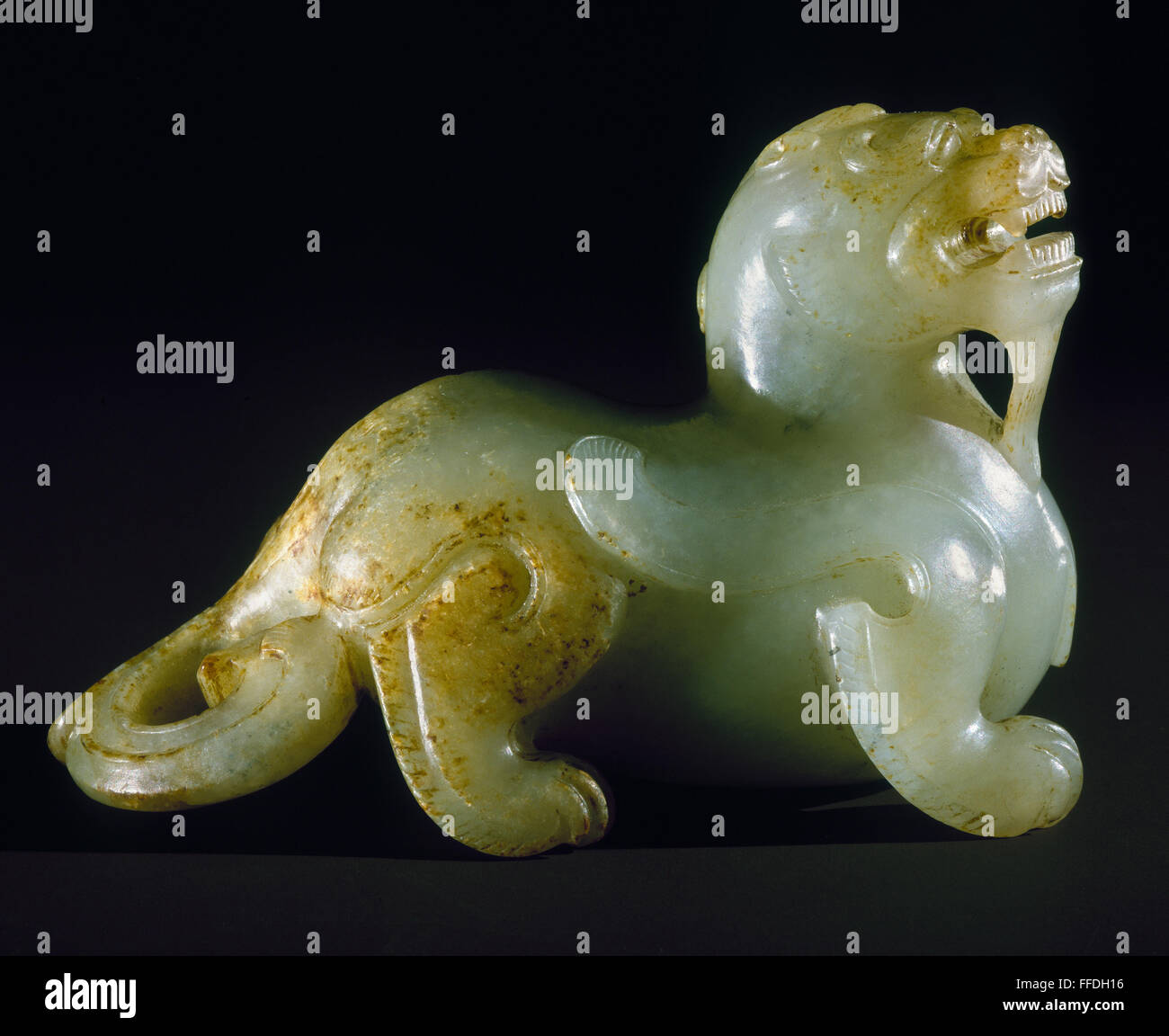 CHINA: JADE TIGER. /nAnyang period, c1300 B.C.-c1030 B.C Stock Photo ...