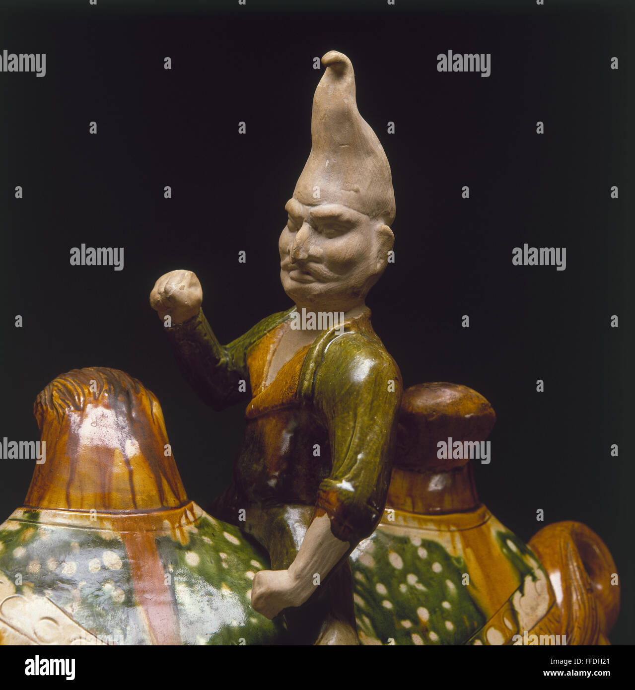 CHINA: MOUNTED FIGURE. /nMounted figure of a north Iranian riding a ...