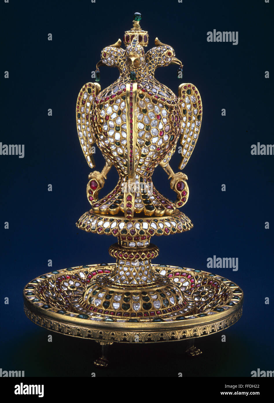 INDIA: MYSORE TREASURE. /nJeweled perfume bottle in the shape of a ...