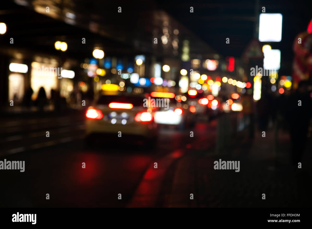 cab by night Stock Photo - Alamy