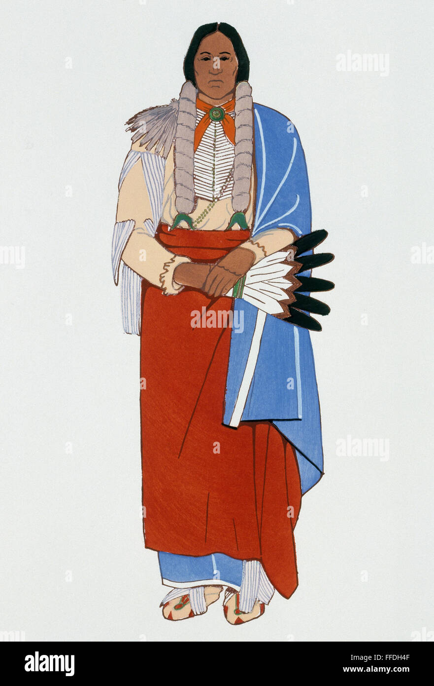COMANCHE CHIEF, c1880. /nDrawing, 20th century Stock Photo - Alamy