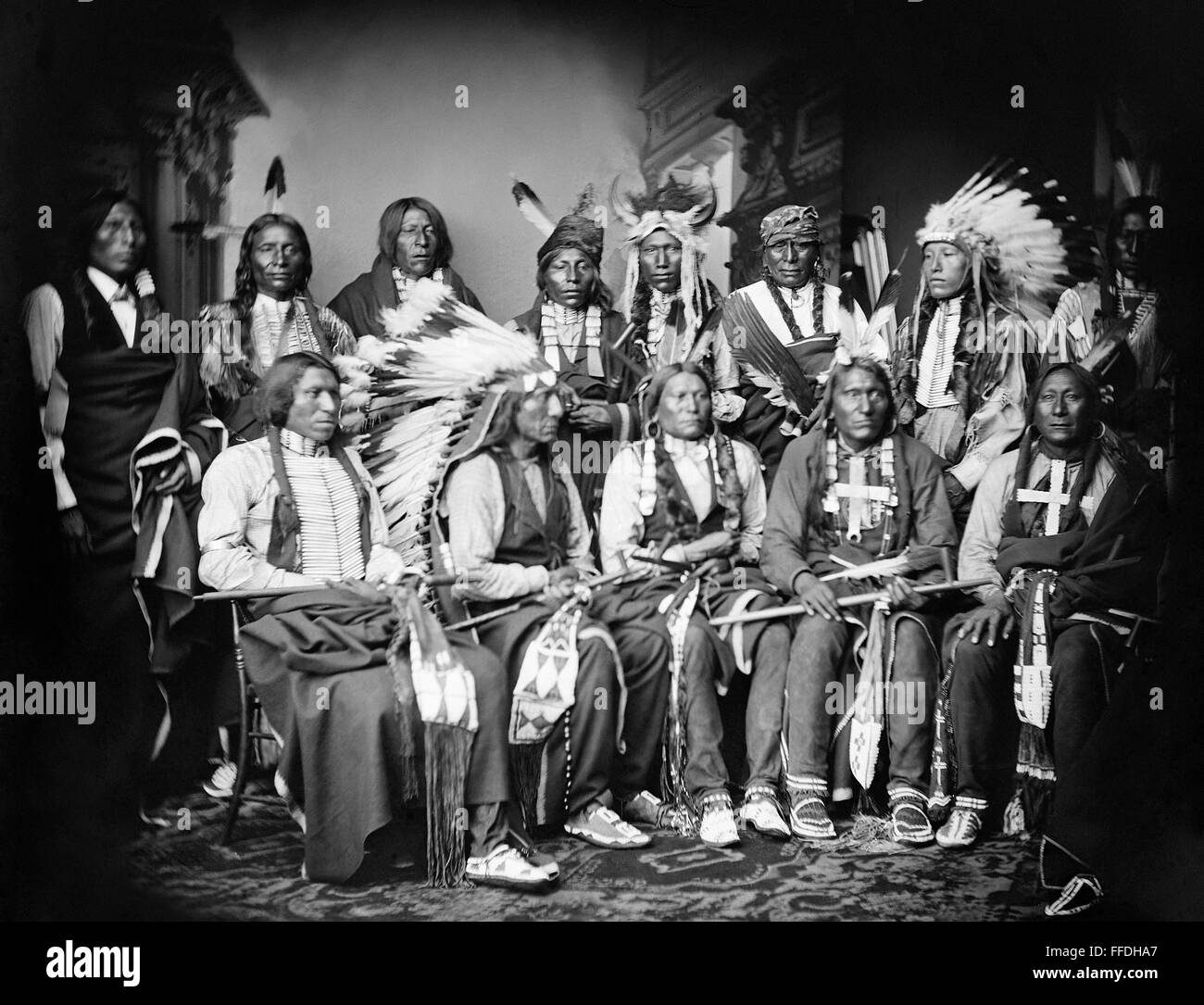 NATIVE AMERICAN DELEGATION, 1877. /nDelegation led by Oglala Sioux ...